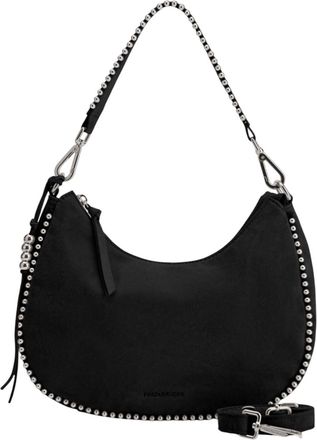 Fredsbruder All About Beads Midi Hobo Bag Black