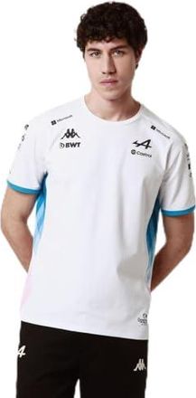 Kappa T-Shirt Adiry BWT Alpine F1 Team 2024 pour Homme - Blanc - Taille 2XL
