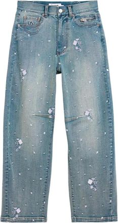 Desigual Femme, Jeans, Bleu, Taille: 40 FR Jean Effet Us&eacute; avec Fermeture &Eacute;clair et Bouton