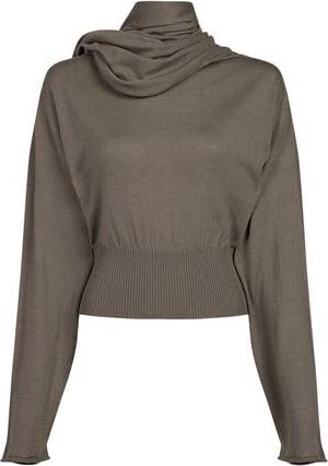 Rick Owens Pull droit col droit en laine