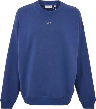 Off-white Off White - Sweatshirt f&uuml;r Herren, Rundhalsausschnitt (Dunkelblau/Wei&szlig;)
