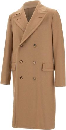 Boglioli Homme, Manteaux, Brun, Taille: L Manteau crois&eacute; en laine