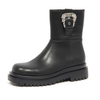 Versace Vegane Stiefel mit seitlichem Rei&szlig;verschluss - - Shoes - Damen - Schwarzk - 40 EU