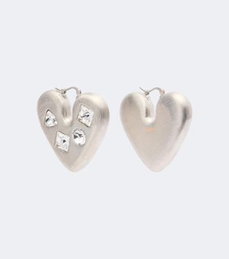 Jacquemus Ohrringe Coeur mit Kristallen