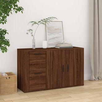 vidaXL Sideboard Braun Eichen-Optik 100x33x59,5 cm Holzwerkstoff - Vidaxl