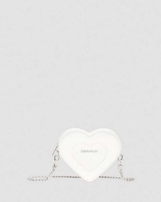 Dr. Martens Vegane Herzf&ouml;rmige Mini Tasche in Wei&szlig;