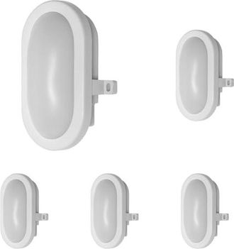 Osram LED Wandleuchte 6W Bulkhead, 4000K, 420 lm, IP54, IK06, sto&szlig;fest, wei&szlig;es Polycarbonat-Geh&auml;use, Abstrahlwinkel 120&deg;, f&uuml;r Keller und Garagen (Packung mi