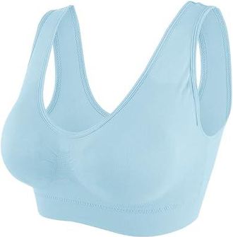 Generic Brassiere Femme sans Armature Soutien-Gorge Plus Soutien-Gorge Mince Taille Pleine Coupe Hauts Grande Couleur Sport Femmes Soutien-Gorge Chemisier pou