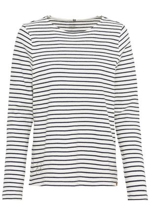 Camel Active Damen Langarmshirt aus einem Frottee Jersey Blau, Womenswear-XS