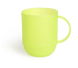 Excelsa Rainbow Mug 0.35 Liter, Kunststoff, Grün, 8 x 10 x 8 cm