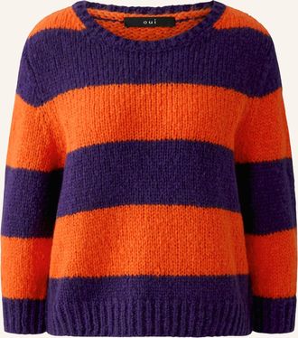 Oui Pullover Mit 3/4-Arm lila
