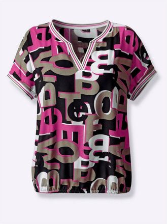 Witt Klassische Bluse Druckbluse Kurzarm