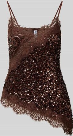 Pieces Regular Fit Blusentop mit Paillettenbesatz
