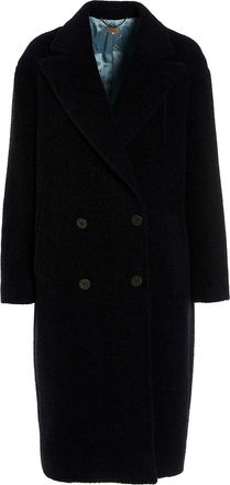 Maurizio Miri Knielanger Mantel - Blau