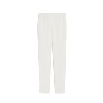 Sportmax Schlaghose in wei&szlig;er Viskose und Leinen - - Trousers - Damen - Wei&szlig; - M