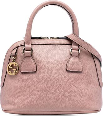 Gucci Hobo Bags - Mini Leather GG Charm Dome Satchel - Gr. unisize - in Gold - für Damen