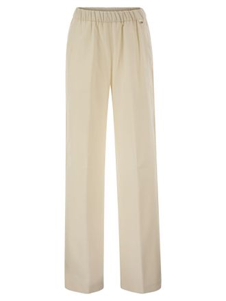 Herno Pantalon large effet flanelle avec taille &eacute;lastiqu&eacute;e