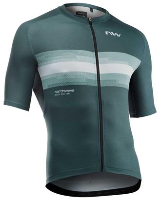Northwave Force Evo Fahrrad Trikot kurz gr&uuml;n/grau 2025: Gr&ouml;&szlig;e: 4XL (58)