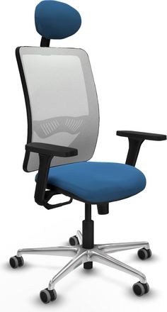 Piqueras y Crespo Moderner B&uuml;rostuhl Zulema mit 3D-Armlehnen, h&ouml;henverstellbarer Lendenwirbelst&uuml;tze und festem Kopfteil, ausgestattet mit Sincro 3-Positionen und Schnei