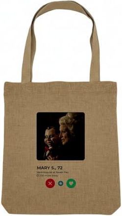 Fabulous Sac Shopping Tote Bag Aspect Lin - Mary Shaw Ventriloquist Movie Horror Meeting Love - Sac de Courses Toile Epaisse 360g Beige Naturel Cabas Port&eacute; Epa
