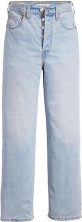 Levi's Ribcage Straight Ankle Jeans, Popsicle Bleu Froid, 31W x 31L Femme
