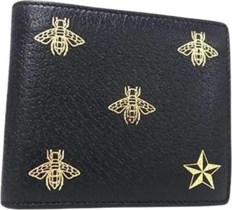 Gucci unisex, Pre-owned, Noir, Taille: ONE Size Portefeuille en cuir Pre-owned