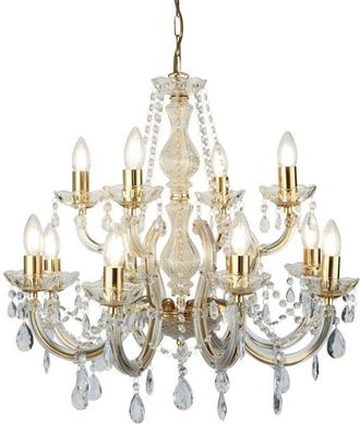 Searchlight Searchlight - Marie Therese - Lustre en cristal &agrave; 12 ampoules au fini laiton poli, E14