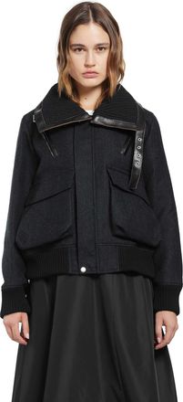 sacai Double-Faced Herringbone Puffer Blouson
