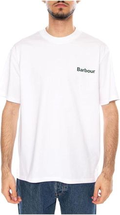 Barbour Homme, Tops, Blanc, Taille: 2XS Crossby Archive Logo Oversized T-Shirt