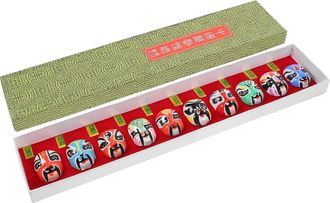 IFUNDOM 10 St&uuml;ck Teiliges Traditionelle Peking oper Miniatur tonmasken mit Lebensechten Details Vielseitige Handgefertigte Dekoration f&uuml;r Sammler und Wohnraum