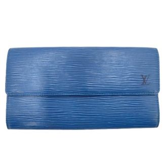 Louis Vuitton unisex, Pre-owned, Bleu, Taille: ONE Size Portefeuille Pre-owned Epi