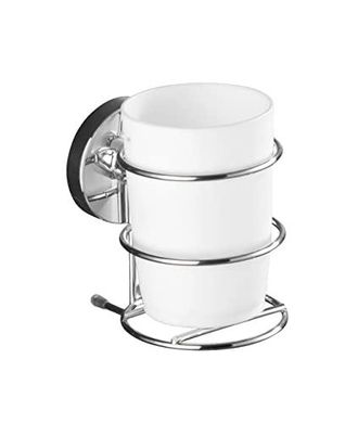 WENKO Vacuum-Loc Porte gobelet Milazzo Fixer sans percer Chromé