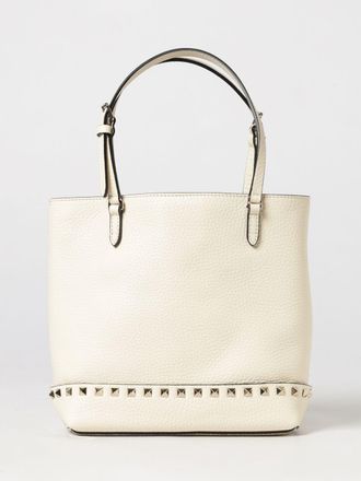 Valentino Garavani Petit sac cabas Rockstud en cuir de veau grain&eacute;