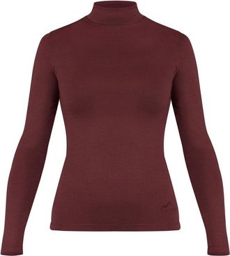 Normani Langarmshirt Damen Merino Longsleeve mit Stehkragen Romsey Ski-Unterwäsche Rundhals Merino Pullover Unterhemd - 100 % Merinowolle