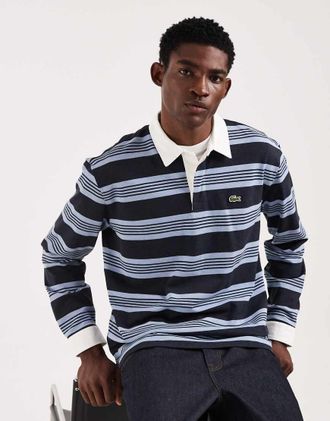 Lacoste Polo style rugby - Bleu