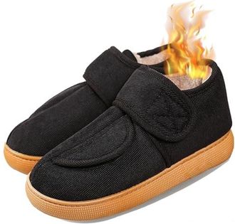 Generic Bottines Hiver Femme Hommes Botte de Neige Fourr&eacute;es Chaudes Pantoufles Fermeture R&eacute;glable Snow Boots Chaussures dhiver Antid&eacute;rapantes Women Black 38