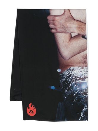 Acne Studios Schal mit Foto-Print - Blau