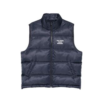 Dr&ocirc;le de Monsieur Quilted Logo-print Gilet