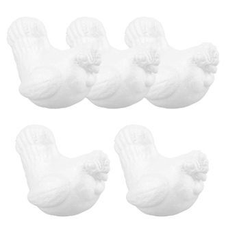 TOPBATHY FOMIYES 5 St&uuml;ck Pack Schaumstoff H&uuml;hner Dekoration 14cm Gro&szlig;e K&uuml;nstliche H&uuml;hnerfiguren aus Leichtem Schaumstoff Festliche Deko f&uuml;r Garten Party und Ru