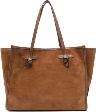 Gianni Chiarini sac cabas en daim - Marron