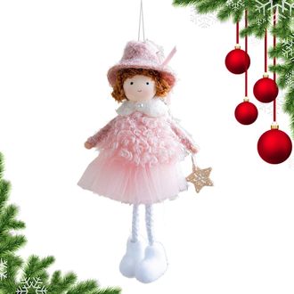 Generic Engel Weihnachtsschmuck Für Christbaum | Engel Baumschmuck,Plüschmädchen Anhänger Für Kinderzimmer Garten Decke Haustür Wand