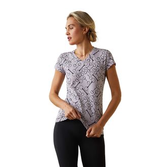 Ariat Womens Snaffle T-Shirt in Lavender Heather Cotton, Size Small, by Ariat