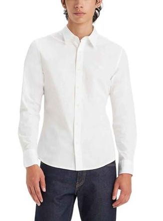 Levi's Homme Long-Sleeve Battery Housemark Slim, Bright White, XL