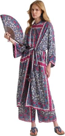 Maliparmi Maliparmi, Femme, Robes, Bleu, Taille: 42 FR Sunset Paisley Dress