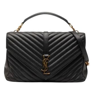 Saint Laurent Pre-owned College Satchel - Femme - Pre-owned - Noir - Taille: ONE Size