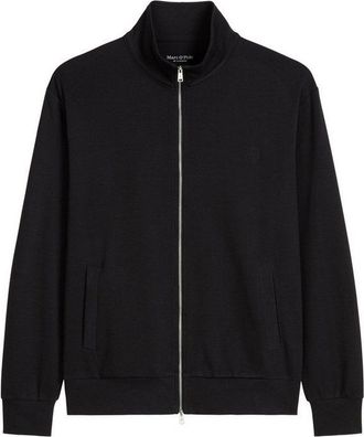 Marc O'Polo Sweatjacke Mix N Match Interlock mit kleinem Stehkragen, Rei&szlig;verschluss und langen &Auml;rmeln