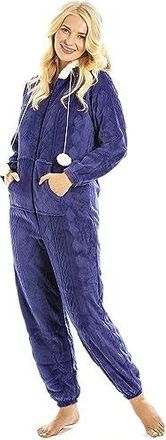 Camille Femmes Supersoft Fleece Onesies 42-44 Blue