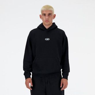 New Balance Herren Hoops Hoodie in Schwarz, Poly Fleece, Gr&ouml;&szlig;e L