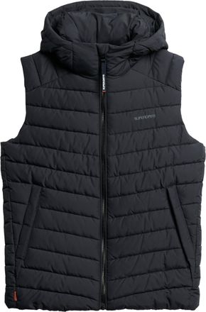 Superdry Herren Fuji Sport Steppweste mit Kapuze Finster Marineblau XXXL