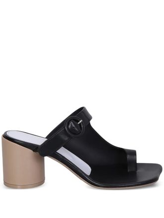 Maison Margiela sandales en velours &agrave; boucles 70 mm - Noir